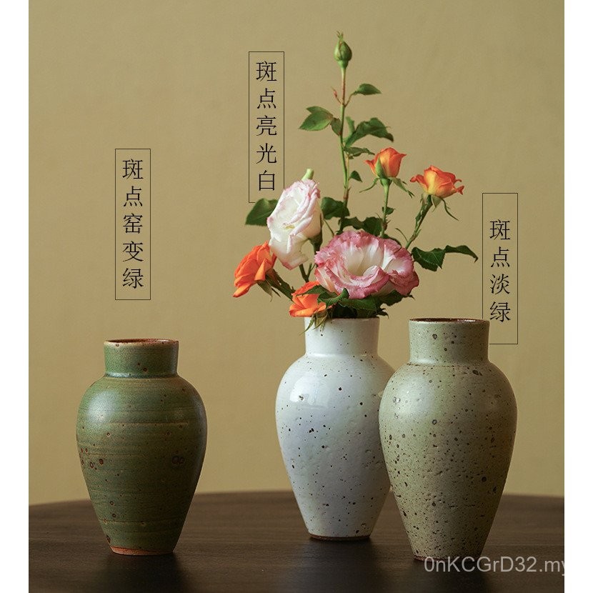 Pasu Retro Desa Jingdezhen Gubahan Bunga Seramik Vintaj Gaya Cina ...