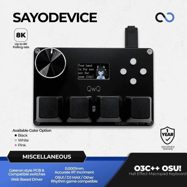 ShayoDevice O3C++ OSU! DJMAX Hall Effect Macropad Gaming Keyboard Rapid ...