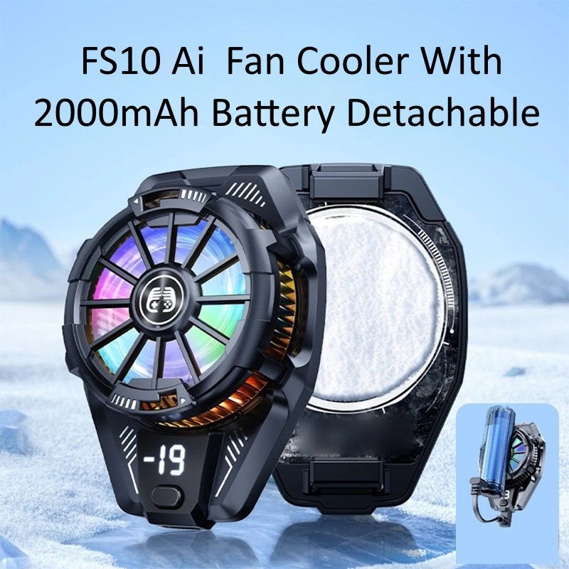 FS10 Ai Fan Cooler Mobile Phone RGB Light With Battery Detachable ...