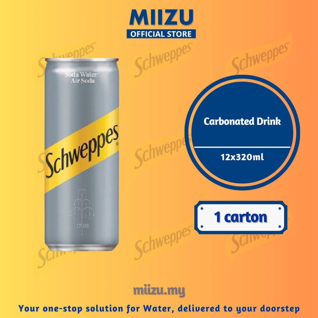 Schweppes Soda Water 12x320ml Tin | Shopee Malaysia