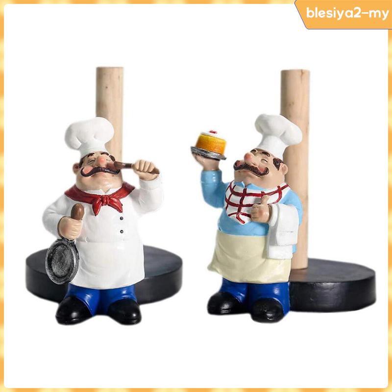 [BlesiyaedMY] Chef Paper Towel Holder Tissue Roll Holders Resin Toilet ...