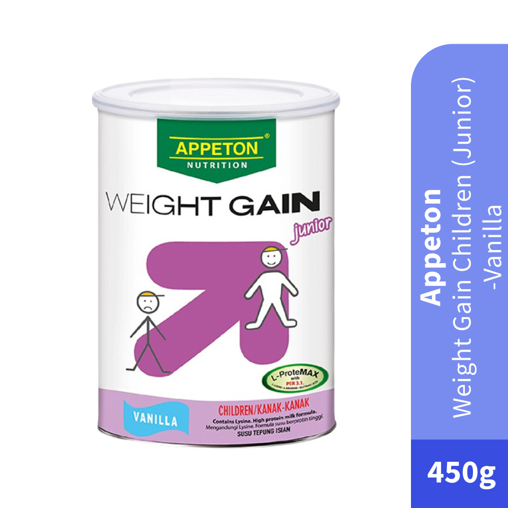 Appeton Weight Gain Children (Junior) 450G - Vanilla 3-12Years ...