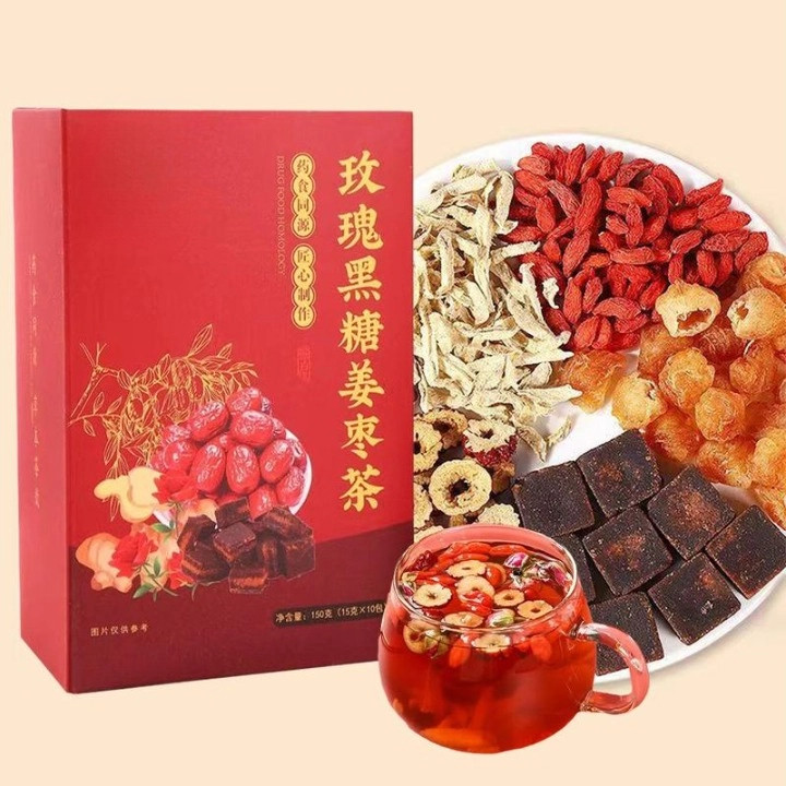 Chinese Herbal Brown Sugar Ginger Tea Longan Goji Berry Red Dates (1 ...