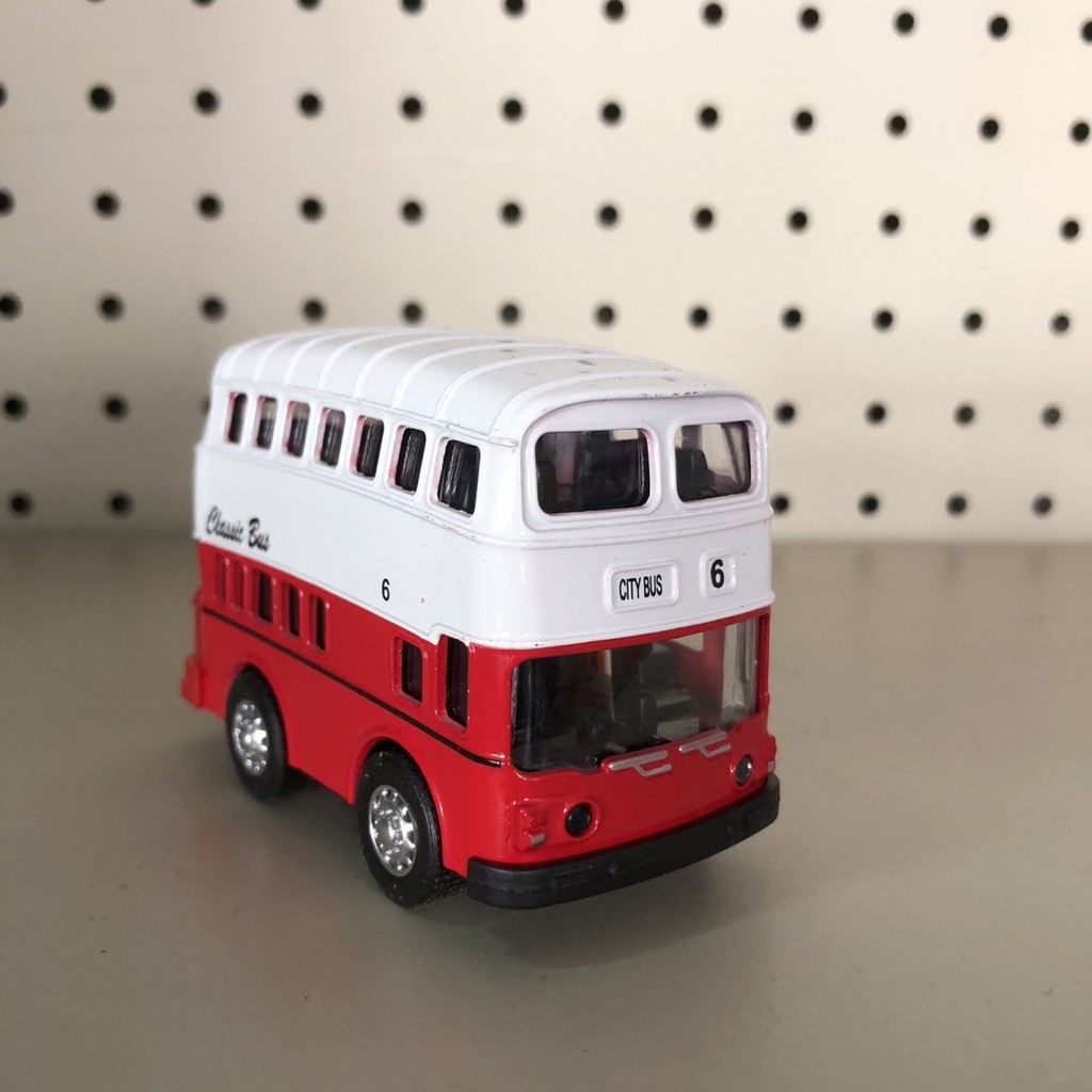 Alloy 14 Pull Back Motorcycle Children Baby Toy Bus School Bus Double ...