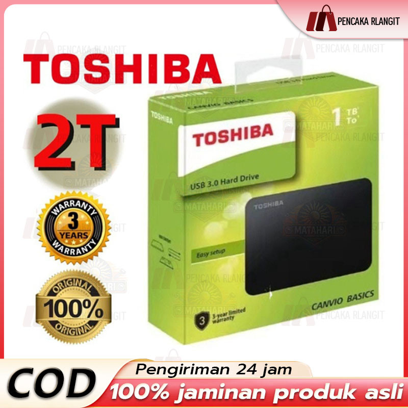Toshiba Canvio Basic 1TB/2TB HD External Hard Drive / External HDD USB 3.0 Portable External ...