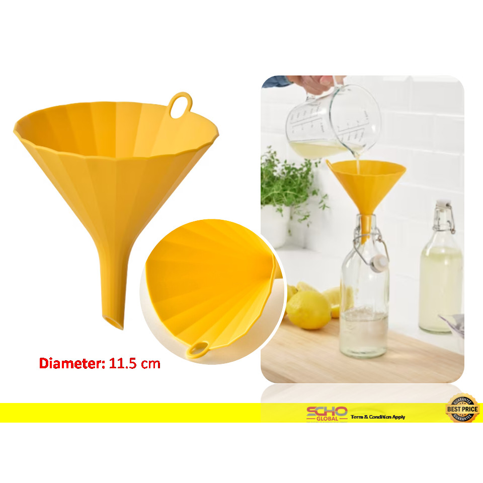 IKEA-UPPFYLLD Funnel, bright yellow, 11.5 cm | Shopee Malaysia
