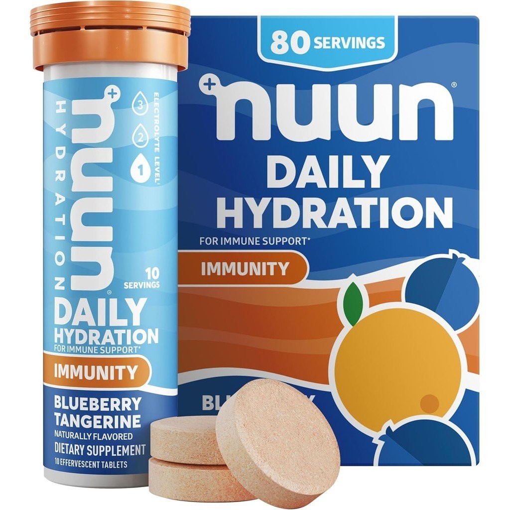 Nuun Immunity Electrolyte Tablets with Vitamin D, C, E, & A, Ginger ...