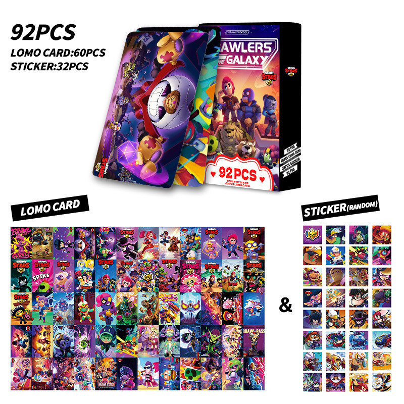 92-96pcs Manhwa Manga Brawl Stars Inside Out Lomo Cards Spider-Man ...