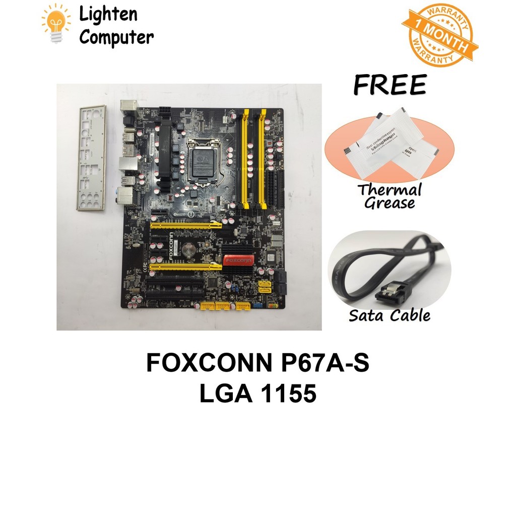 【USED】 FOXCONN P67A-S INTEL P67 N15235 Motherboard | P67 | LGA 1155 ...