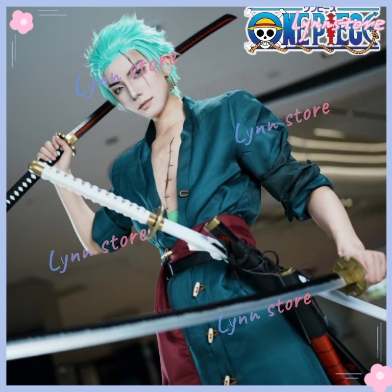 RORONOA ZORO Cosplay Costume ONE PIECE ZORO Kimono Uniforms Wig Outfits ...