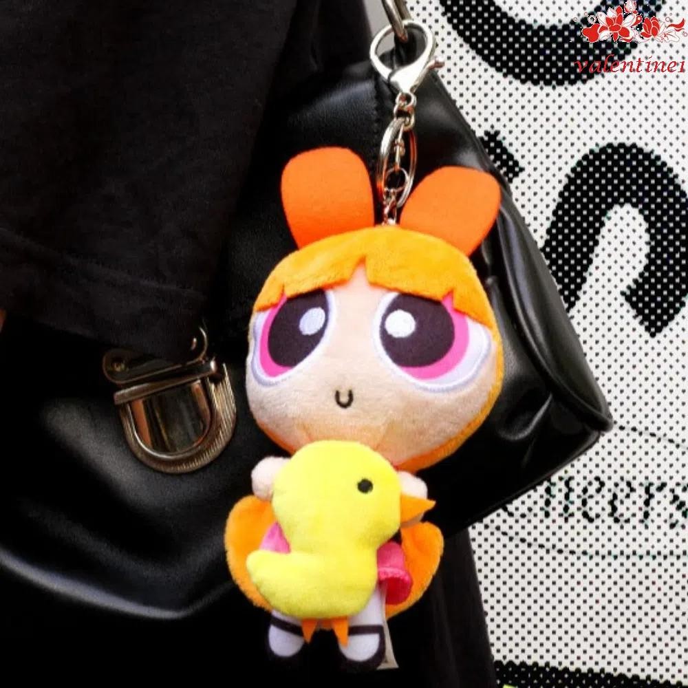 VALENTINE1 Powerpuff Girls Keychain, Soft Stuffed The Powerpuff Girls ...