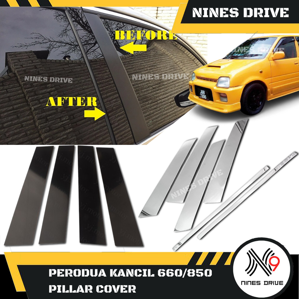 Perodua Kancil 660cc / 850cc Pillar Chrome Cover | 8pcs Set | Chrome ...