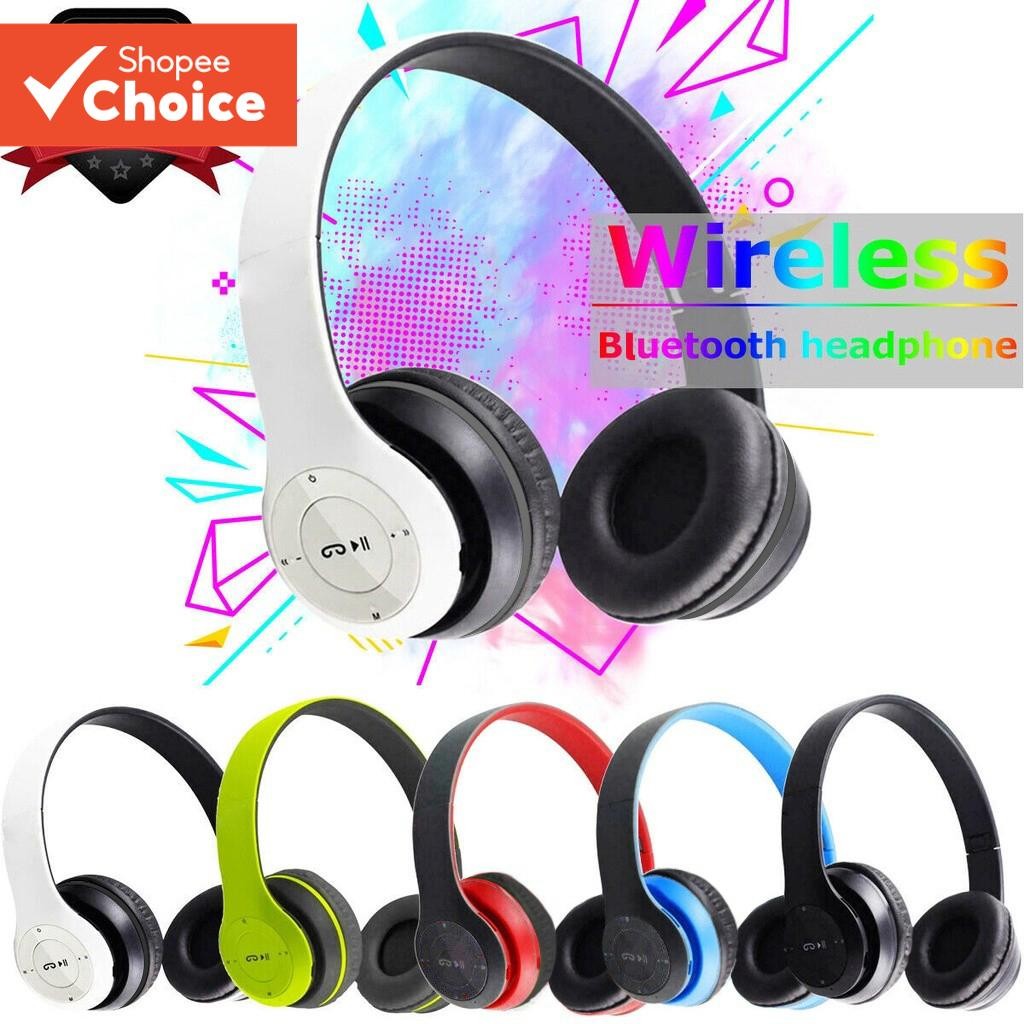 4 Colors Wireless Headphone Bluetooth Build-in Mic Earphone Hi-fi Sound ...