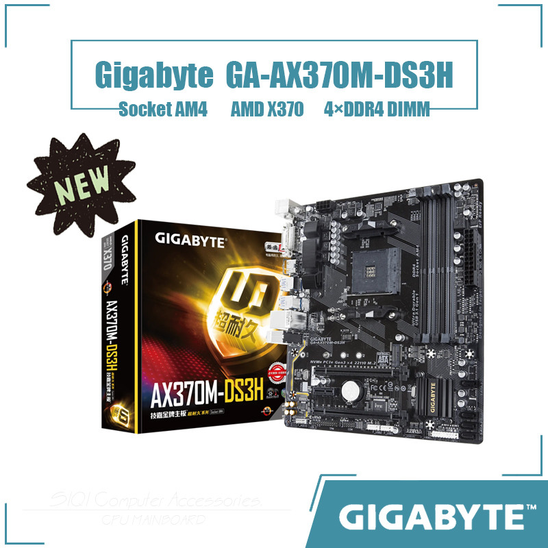 [NEW] Gigabyte GA-AX370M-DS3H Motherboard AMD X370 4×DDR4 DIMM Socket ...