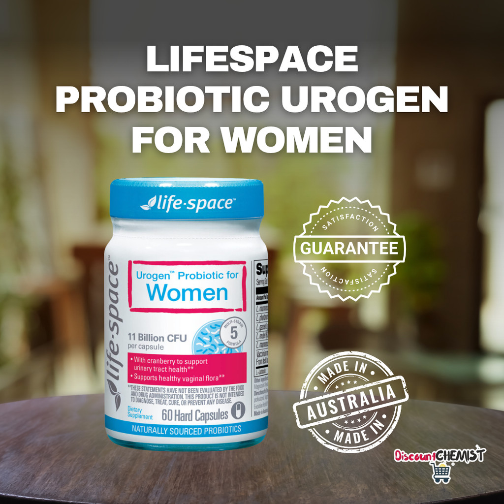 LIFESPACE Probiotic Urogen for Women with Cranberry (60 capsules ...