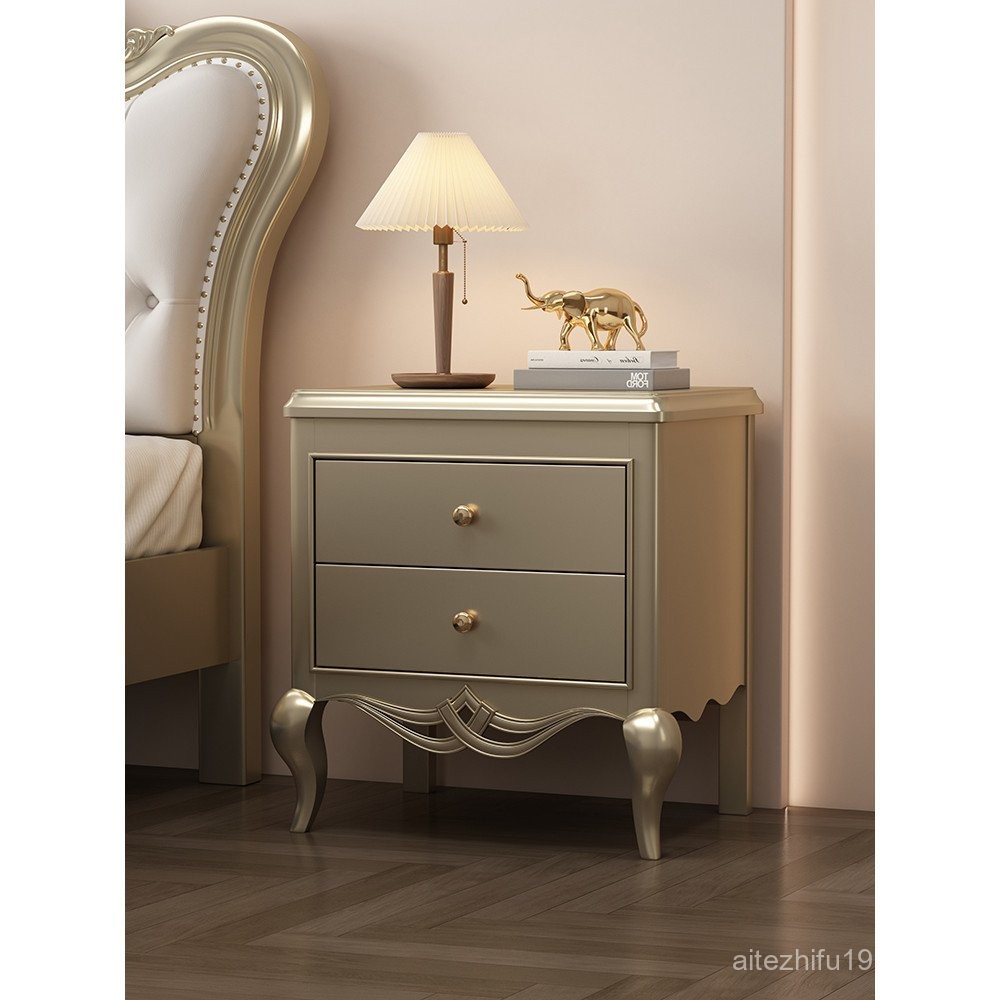 American Bedside Table Paint French Light Luxury European Minimalist ...