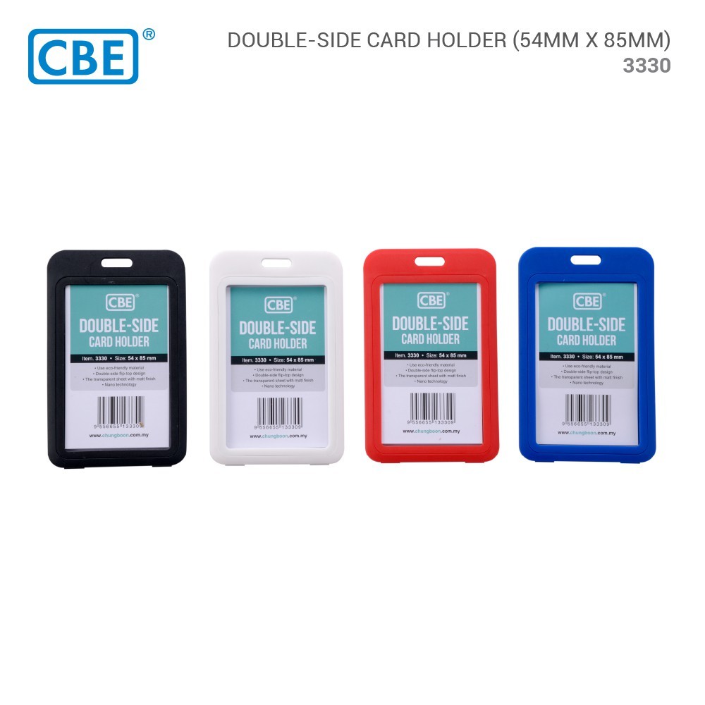CBE 3330 Double-Sided Flip ID Card Holder Portrait 54mm x 85mm | Shopee ...