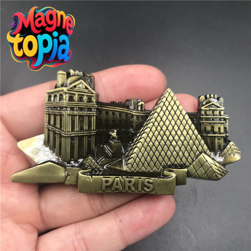 Magnetic Refrigerator Stickers French Louvre Metal Magnetic ...