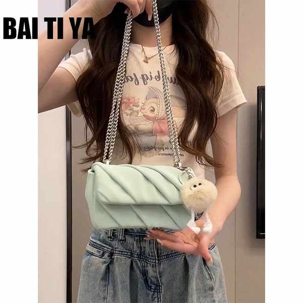 大容量包包女 handbag raya Kedai jenama BAI TIYA reka bentuk khusus lipatan ...