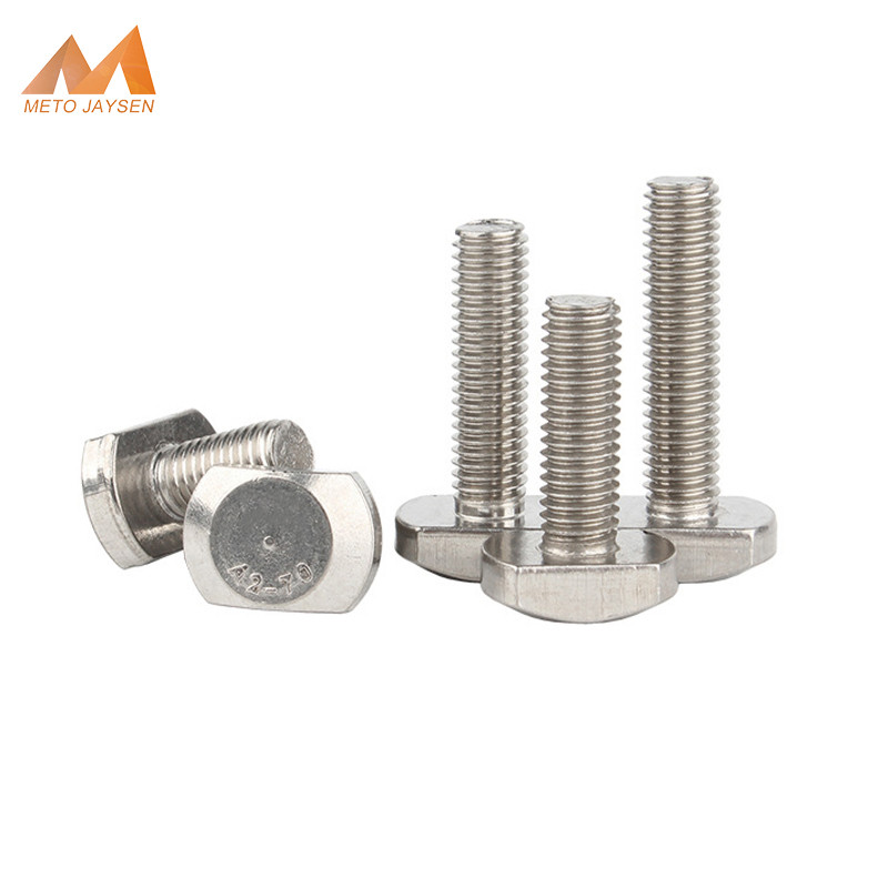 M5 M6 M8 M10 Stainless Steel 304 T-Head Bolts T-Slot Square Bolt Solid Fasteners Length 12-60mm ...
