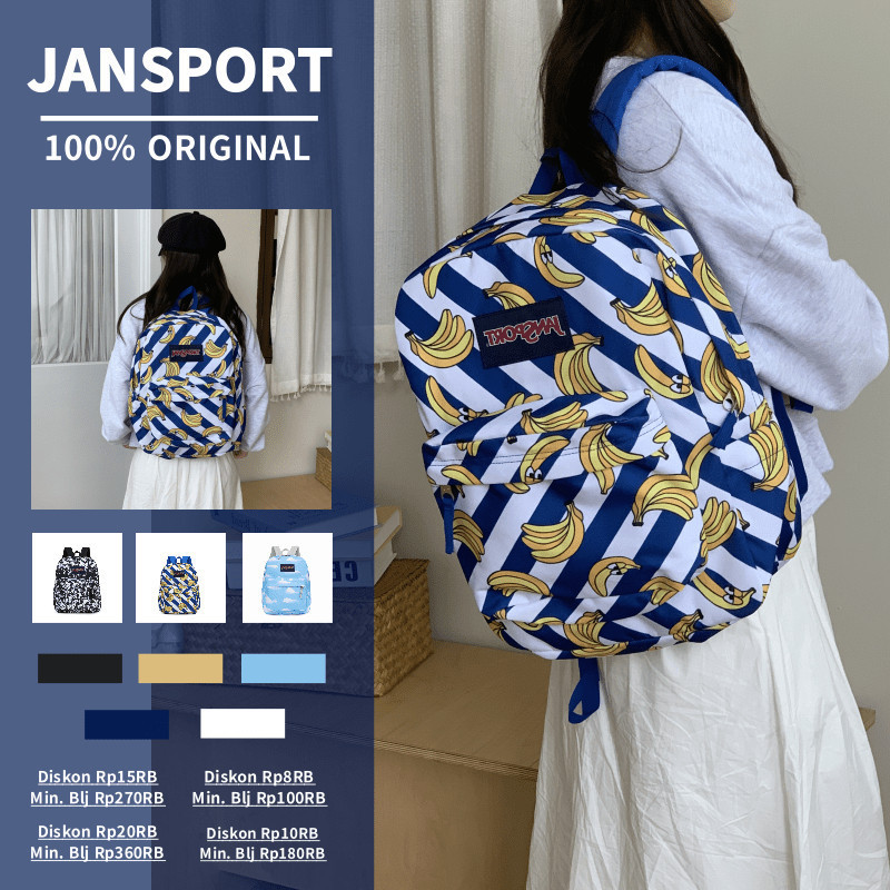 100% original jansport school bag women's nylon traveling school ...