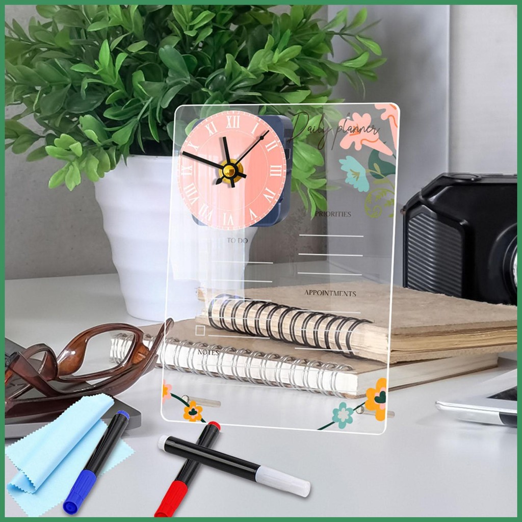 Dry Erase Calendar Standing Weekly Calendar Pad Clear Desk Planner ...
