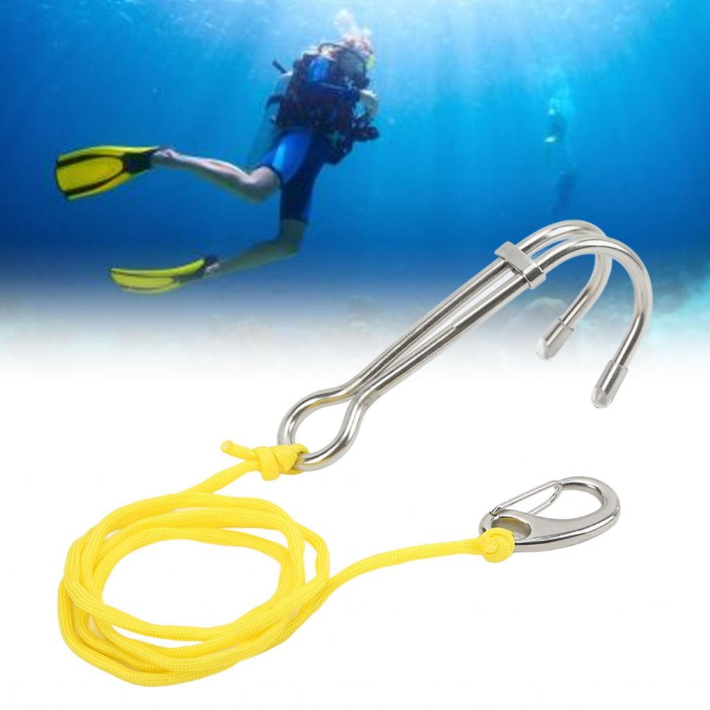 Zhuida ZAICOLER Dive Hook Stainless Steel Diving Double Drift with Line ...