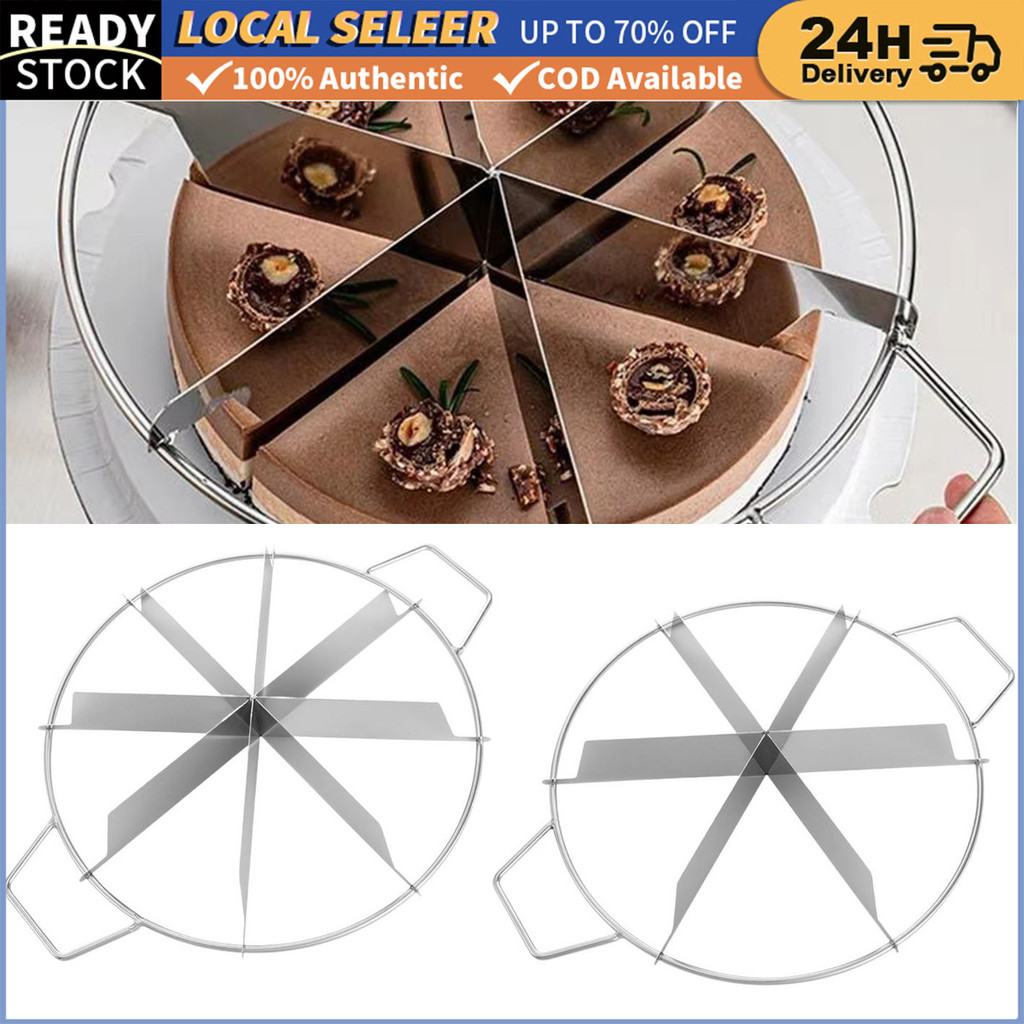 Stainless Steel pizza cutter Pie Cutter 6/8-Slice cake and pizza ...