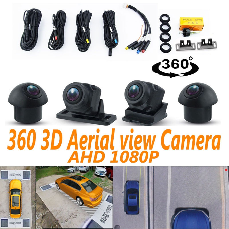 (Malaysia in Stock) HD 3D 360 Camera Car Bird View System 4 Camera 360 ...