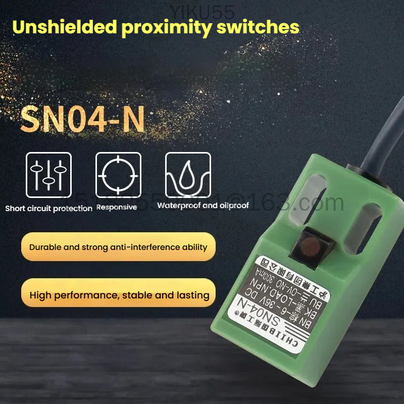Square metal proximity switch SN04-N inductive sensor NPN DC three-wire 24v waterproof sensor ...