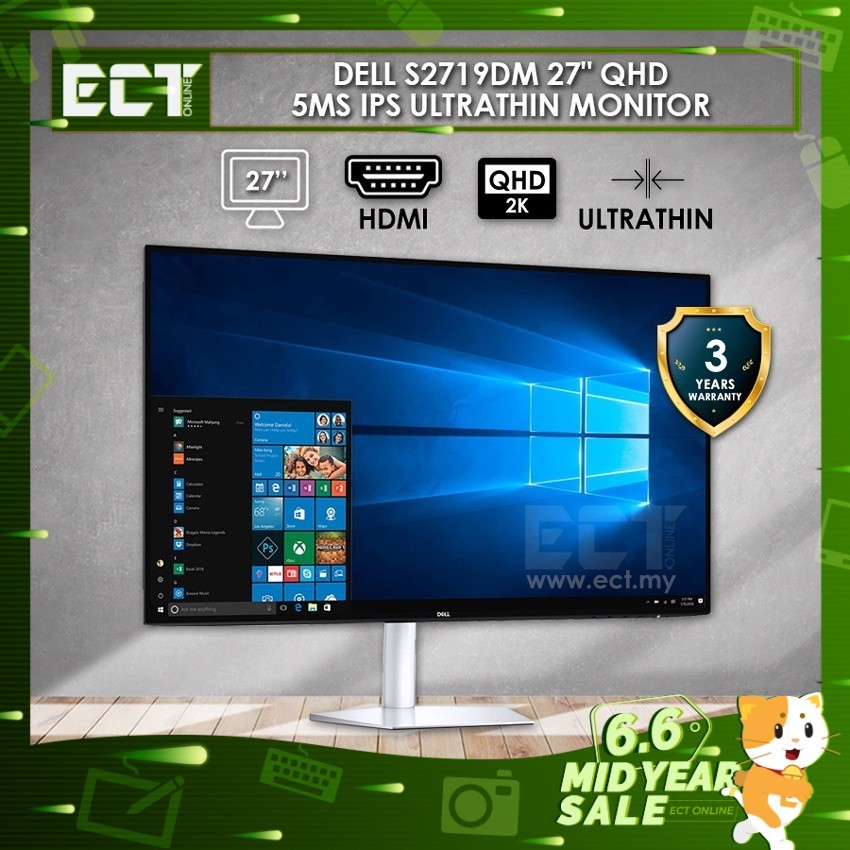 Dell S2719DM 27" QHD (2560X1440) 5MS IPS Ultra Thin Monitor (HDMI ...