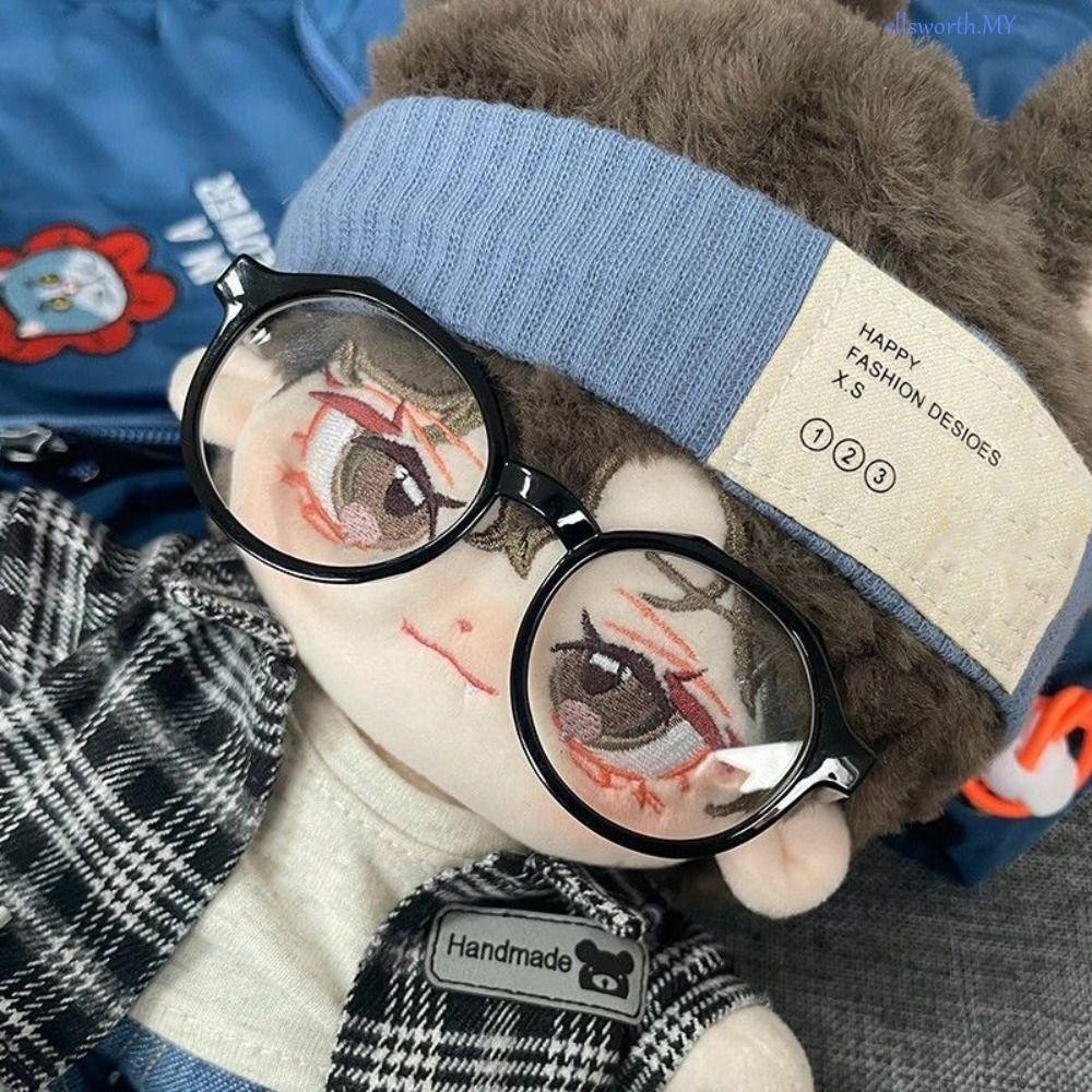 ELLSWORTH Transparent Plastic Glasses, Doll Accessory Transparent Round ...