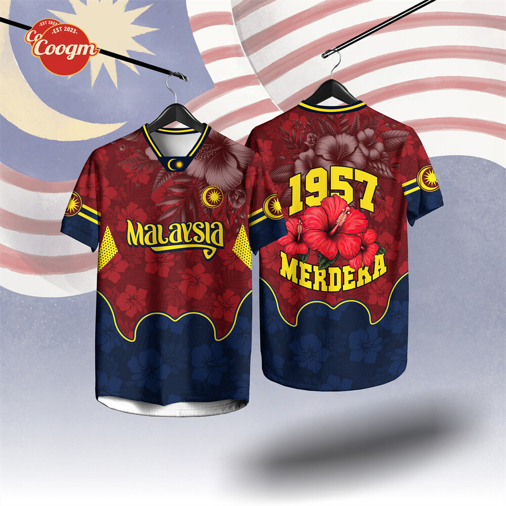 2025 Malaysia Merdeka 68th Jersey Merdeka Clothes Slave Round Neck Flag ...