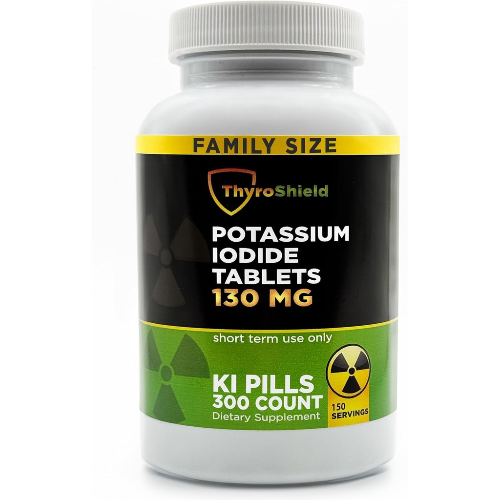 Potassium Iodide Tablets 130 mg | 300ct Iodine Tablets for Radiation ...