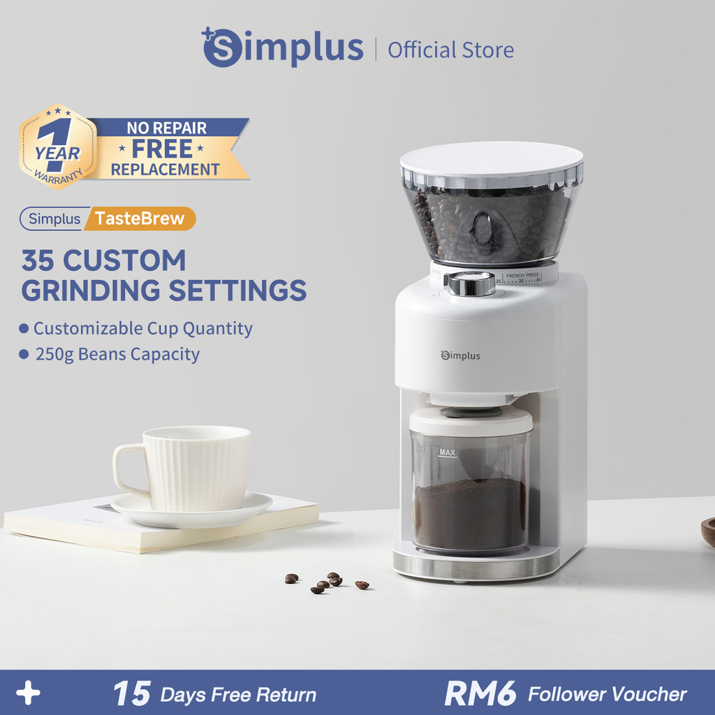 【New Launch】Simplus Household Smart Electric Coffee Grinder 35 Grind ...