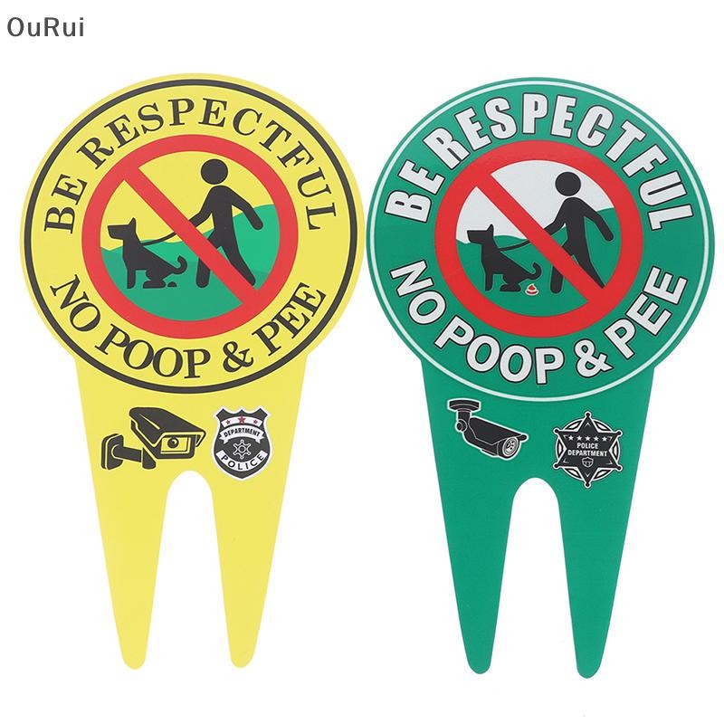 # OuRui # Double Sided No Pooping Dog Sign No Peeing Dog Sign With ...