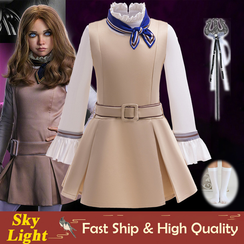New Movie Megan M3GAN 2.0 Cosplay Costume for Kids Girl Long Sleeve ...