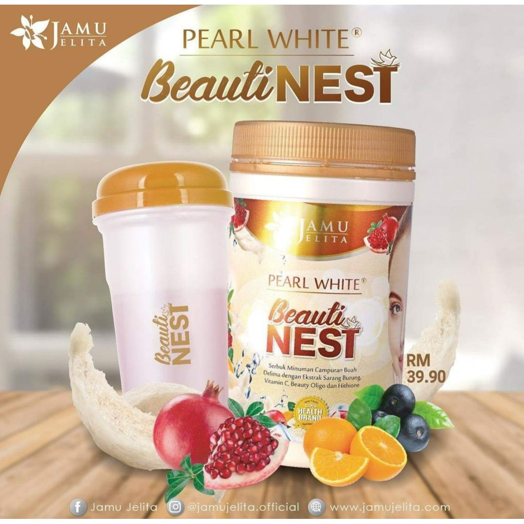 Jamu Jelita Pearl White Beauti Nest 400g (Free Shaker) | Shopee Malaysia