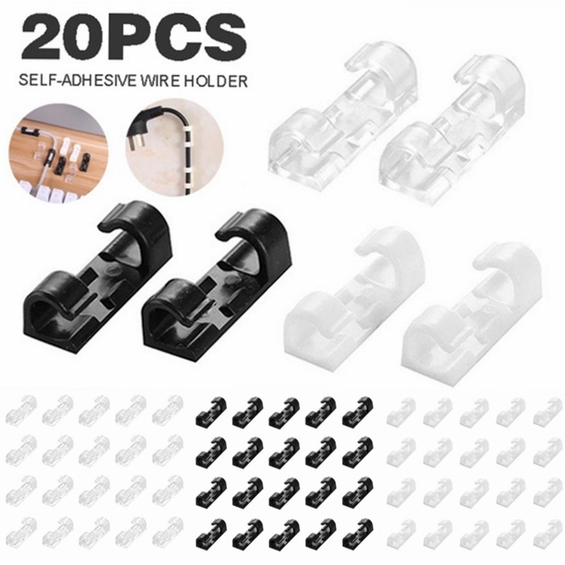 20Pcs /set Wire Organizer Fixed Clip Card Network Cable Data Cable ...