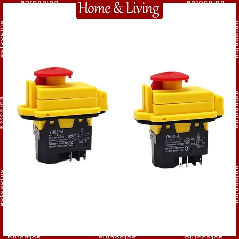 AOTO Electromagnetic Switches Waterproof Reset Button AC250V Push ...
