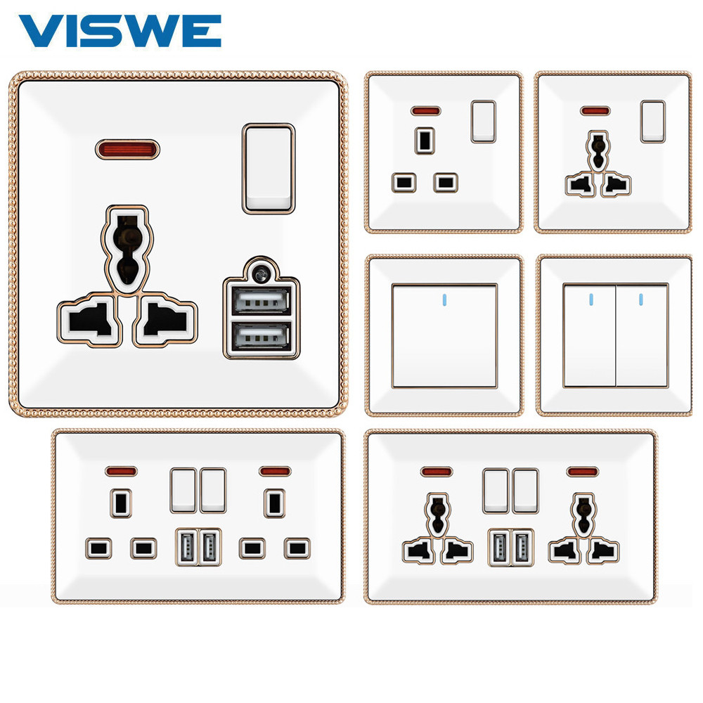 VISWE | Wall Socket | Power Socket | USB Socket | Universal Socket | Double Socket | Wall Switch ...