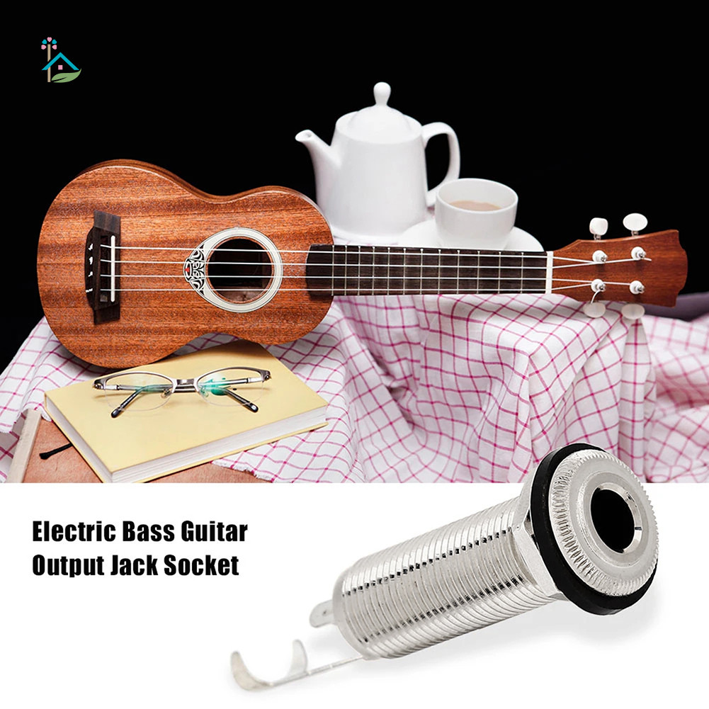 Replacement Guitar Jacks Socket 6.35mm Input/Output Mono-Active Long ...
