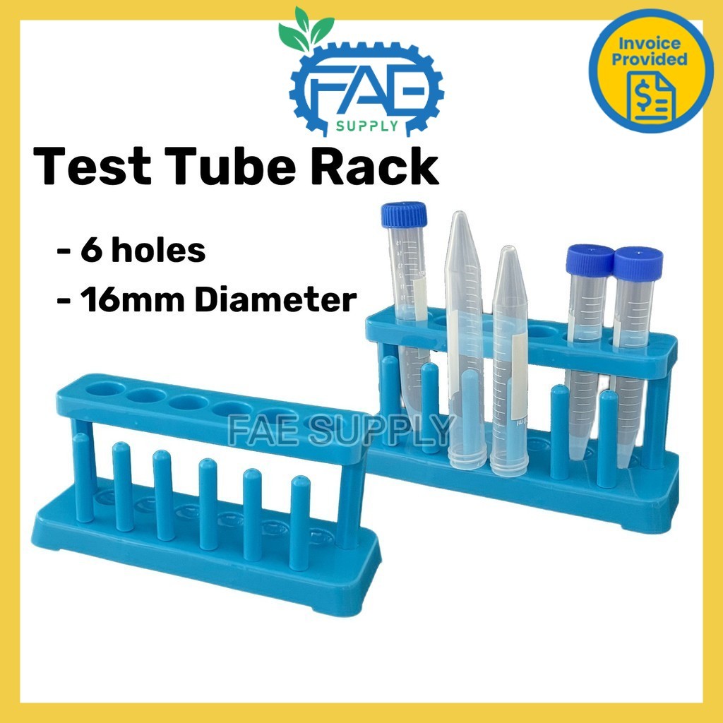 Test tube rack falcon centrifuge rack 10mL 15mL 16mm x 6hole | Shopee ...