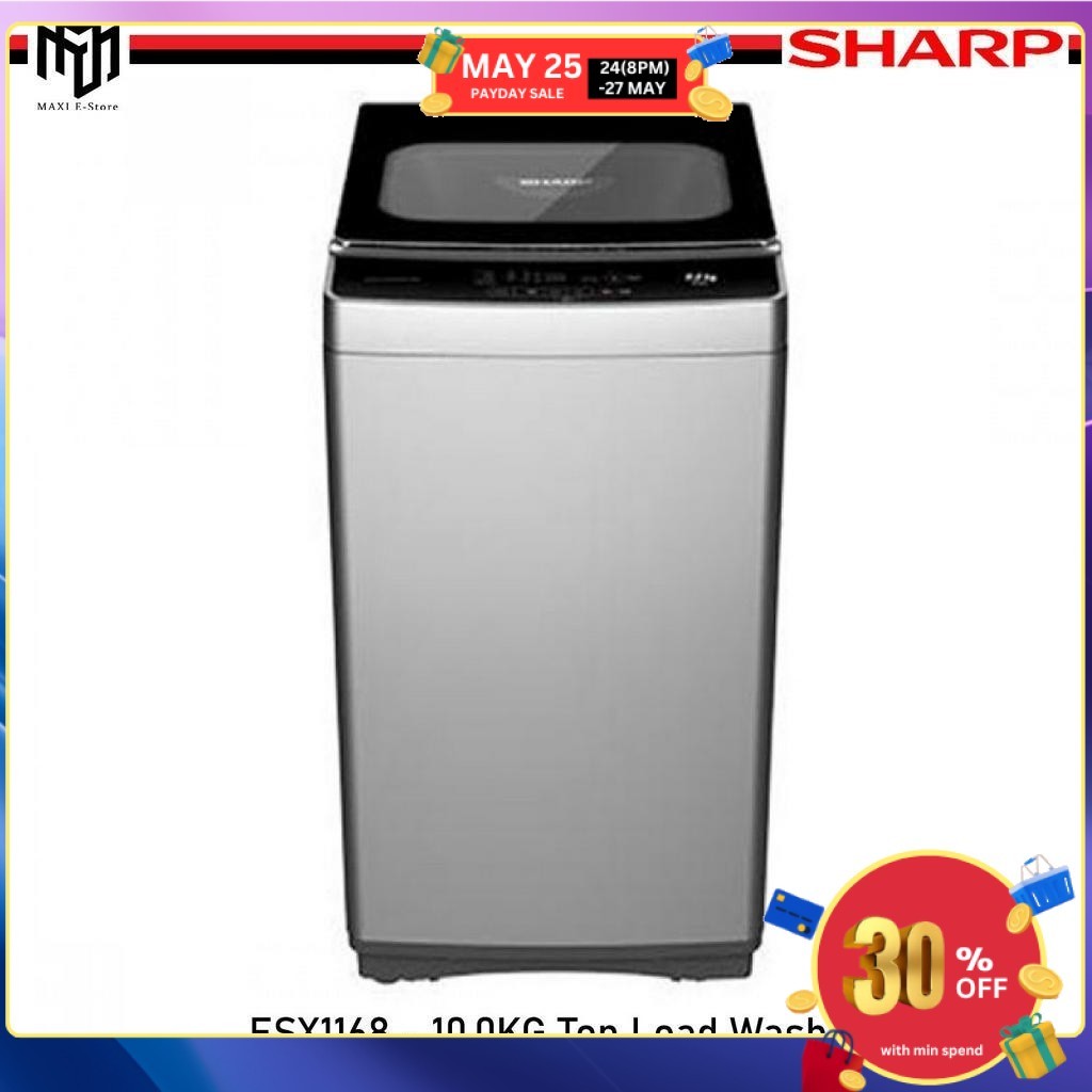 Sharp Top Load Washing Machine LED Display (10 kg) ESX1168 | Shopee ...