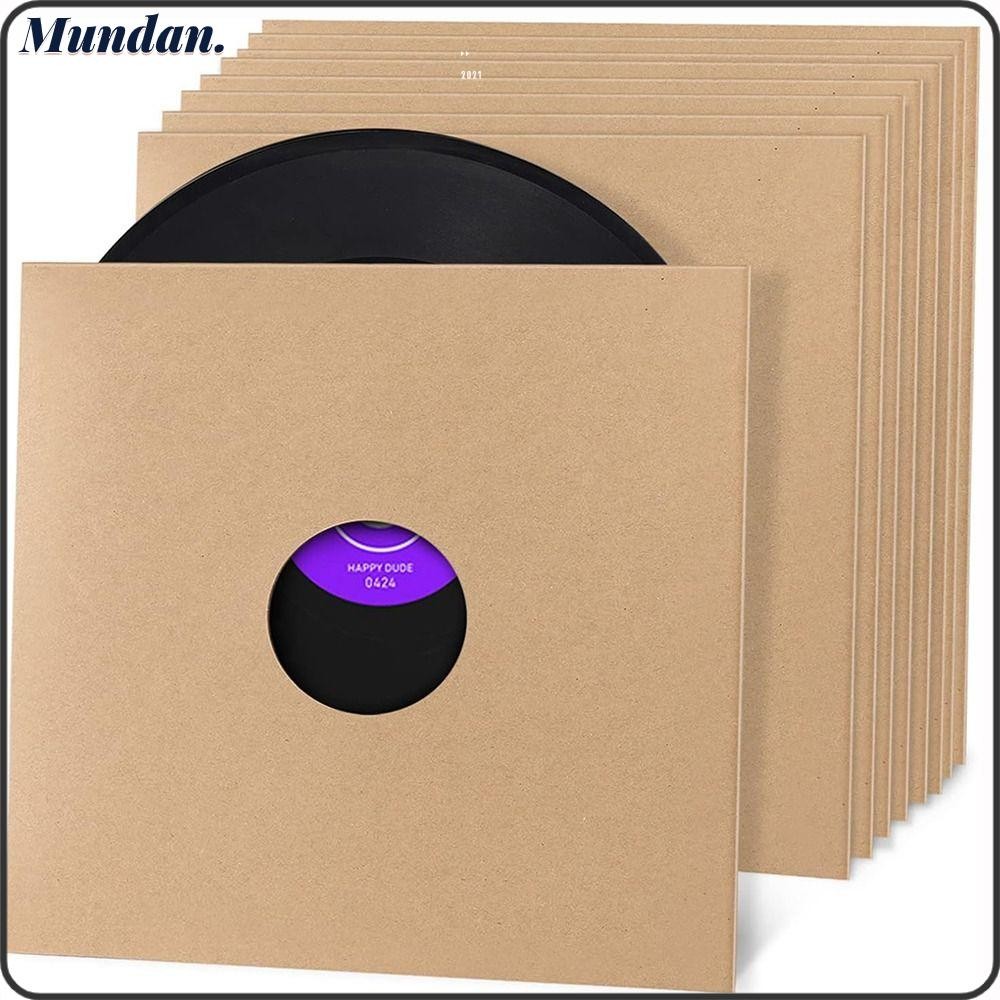 MUNDAN Vinyl Records Sleeve, Reusable Kraft Paper LP Vinyl Record Cover ...