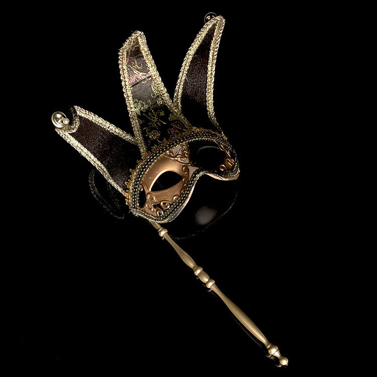 Venice Handheld Mask Half Face Male Antique Unique Adult Masquerade ...