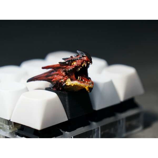 keycap keycaps Monster Hunter Silver Fire Dragon Keycap Mechanical ...