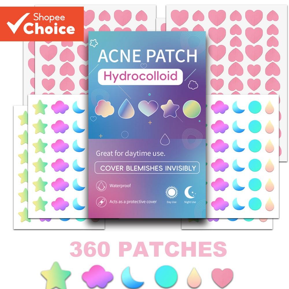 Five Colours Large Mixed Acne Stickers Round Centre Star Combo Acne ...