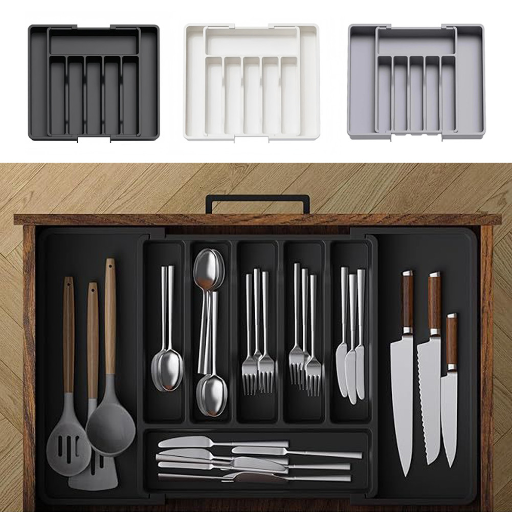 Adjustable Kitchen Drawer Divider for Expandable Cutlery Storage Multi ...