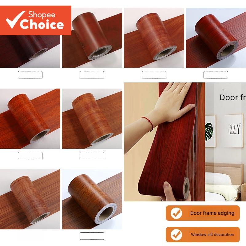 Red wood grain, redwood repair, door frame edge wrapping, door frame ...